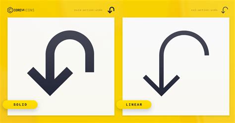 Action Undo Icon Linear CoreUI Icons SVG JavaScript TypeScript