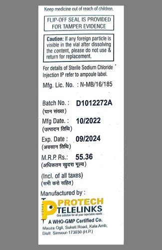 Protech Telelinks Pantoprazole Injection Bp At ₹ 10vial Pantoprazole
