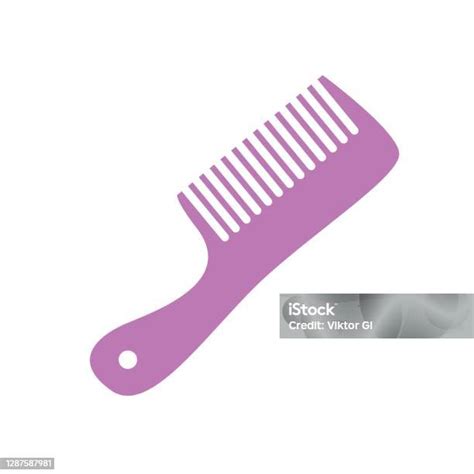 분홍색 헤어 브러시 또는 빗 격리 아이콘 흰색 격리 된 배경에 벡터 그림입니다 개인 장식품에 대한 스톡 벡터 아트 및 기타 이미지 개인 장식품 로고 머리 모양