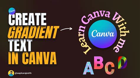 how to create gradient text in canva canva tutorial for beginners