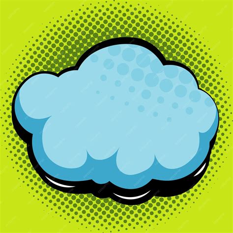 Premium Vector Cloud On Halftone Background