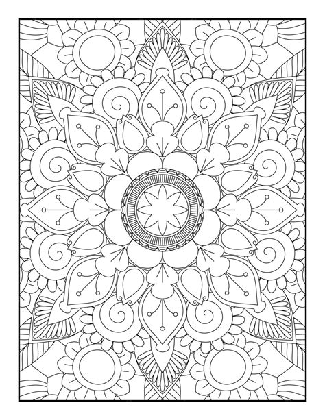 Premium Vector Mandala Coloring Pages Mandala Coloring Page For Adults Mandala Adult