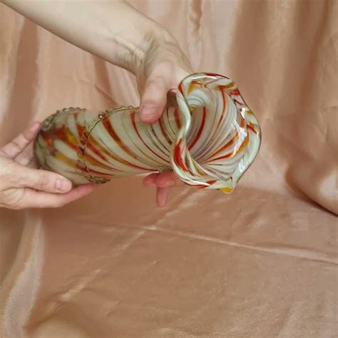 Ваза смугаста кольорове скло СРСР вінтажна Youtube