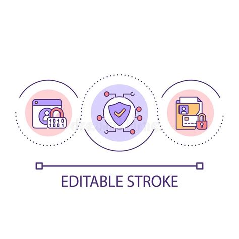 Personal Data Protection Loop Concept Icon Stock Vector Illustration Of Security Database