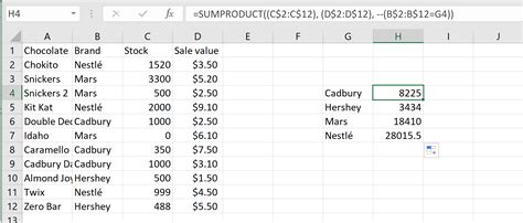 Excel Sum Product Values And Stock Then Multiplie When Multiple Criteria Stack Overflow