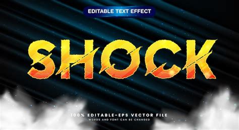 Premium Vector Shock Electric Style Editable Text Effect Template