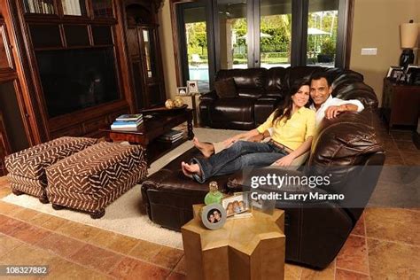Jon Secada Poses With His Wife Maritere For An Exclusive At Home