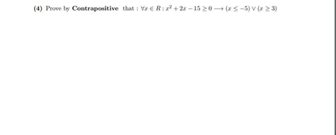 Solved Prove By Contrapositive That Chegg Com