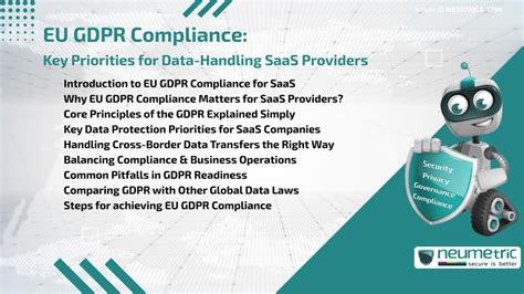 Eu Gdpr Compliance Key Priorities For Data Handling Saas Providers