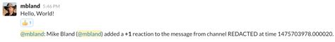 Hubot Slack Reaction Example Mike Bland