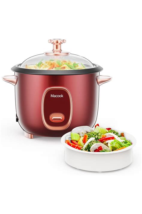 Macook Rice Cooker Yüksek Sıcaklık Korumalı Mini Pirinç Pişirici Tek Dokunuşla Çalıştırma
