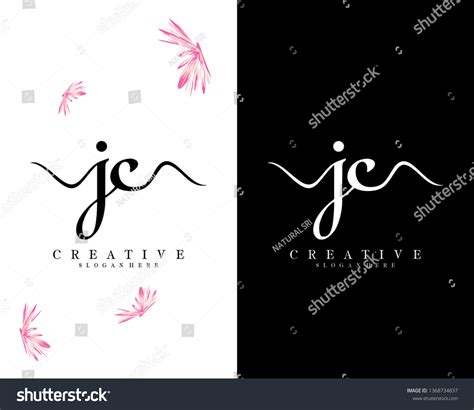 Handwriting Script Letter Jc Cj Logo Stock Vector Royalty Free