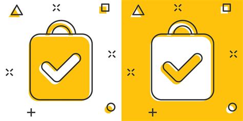 Document Checkbox Icon In Comic Style Test Cartoon Vector Illustration On White Isolated