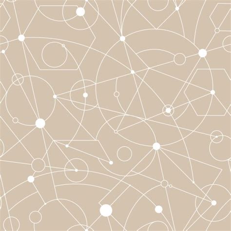 Grid Seamless Pattern With Random Geometric Vector Image