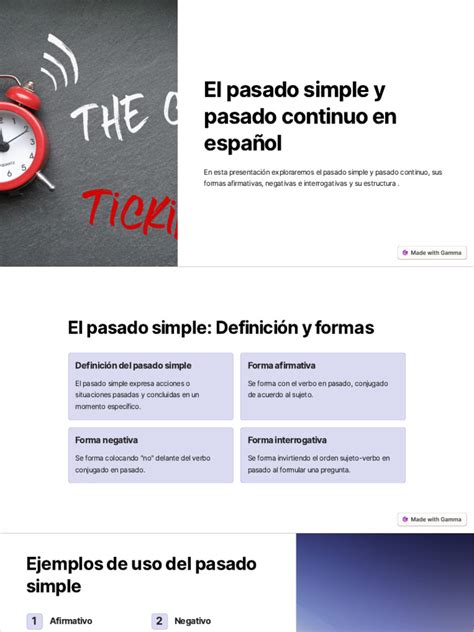 Pasado Continuo Y Pasado Simple En Español Pdf Verbo Oración