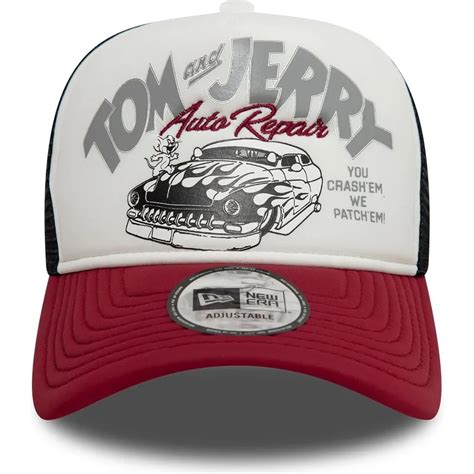 New Era Tom And Jerry 9FORTY A Frame Looney Tunes Multicolor Trucker Hat Caphunters Co Uk
