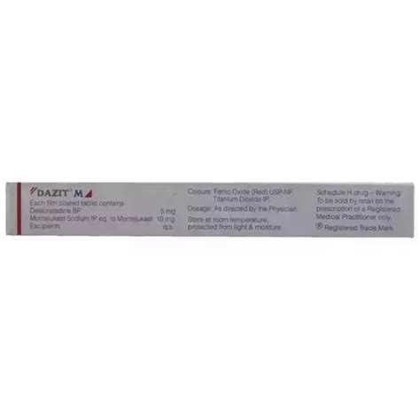Dazit M Uses Price Dosage Side Effects Substitute Buy Online