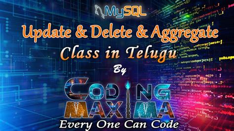 Update And Delete And Aggregate Functions In Table By Codingmaxima Dbms Mysql Update And Delete