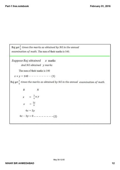 Linear Systems With Two Variables FORMING EQUATION Notes LearnPick India