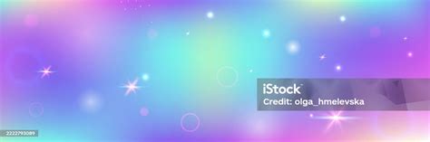 레인보우 그라데이션 핑크 카와이 배경과 아름다운 요정 홀로그램 보라색 공주 패턴입니다 은하계 하늘 우주의 빛의 밝은 네온 배경 블루 레인보우 그라데이션 공주에 대한 스톡