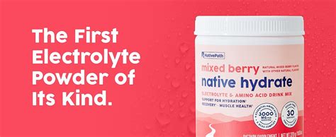 Nativepath Native Hydrate Zero Sugar Electrolytes Powder