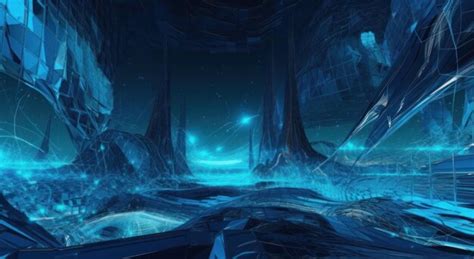 Premium Ai Image Blue Technology Background