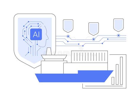 Ai Enhanced Cargo Security Abstract Concept Vector Illustration Stock Vector Illustration Of