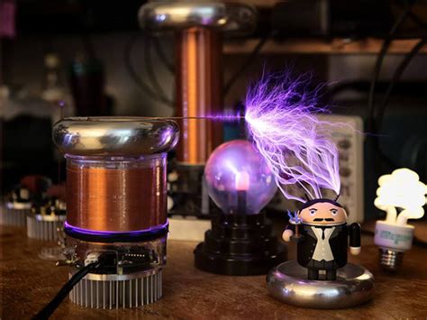 TinyTesla A Wonderful DIY Miniature Tesla Coil Kit That Safely Shoots Sparks In Time To Music
