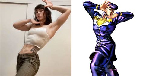 真人jojo立！超正女網紅復刻漫畫動作 「炸裂腹肌」網看傻