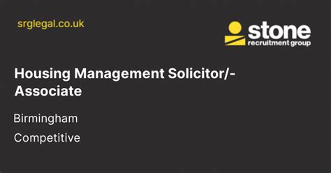 Housing Management Solicitorassociate Birmingham Stone Recruitment Andrew Stoneham