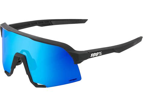 100 S3 Matte Black Hiper Blue Multilayer Mirror Lens Sunglasses