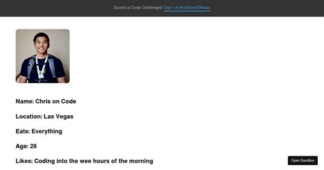 Challenge 1 Display Data Starter Forked Codesandbox