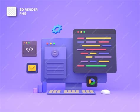 Premium Psd 3d Web Development Or Software Development Or Web Design Coding And Programing