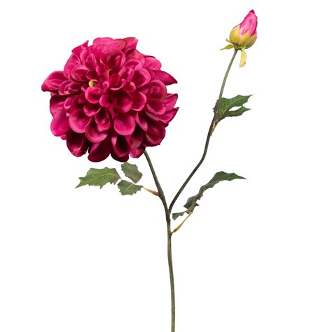 Dahlia Pink Stem 80cm Faux Floral Accent Luxonas