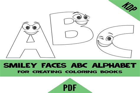 Kdp Smiley Face Alphabet Coloring Pages Graphic By Sunandmoon