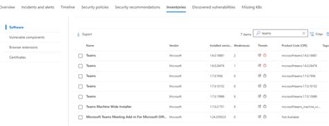 Updating Ms Teams Different Versions Vulnerable Version Showing In