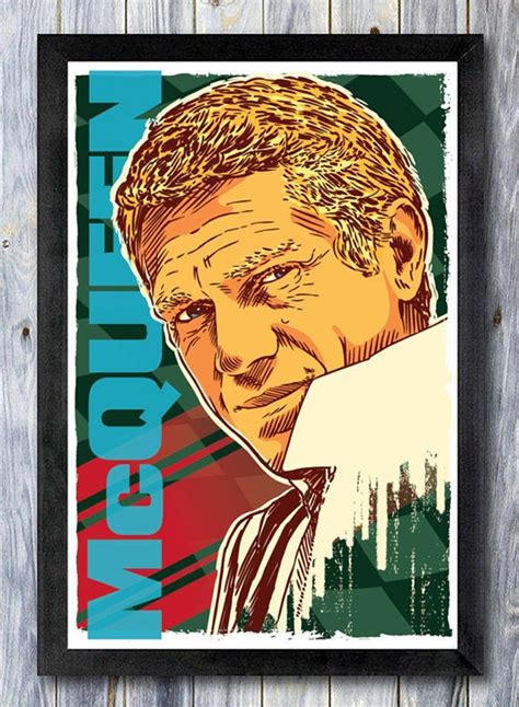 Steve Mcqueen Poster Steve Mcqueen Wall Art Steve Mcqueen Art Print