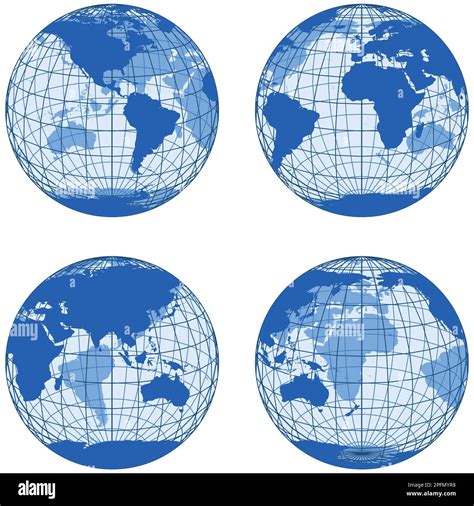 Vector Design Of The Planet Earth Design Of The Terrestrial Sphere