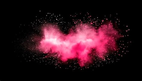 Chispas Rosadas Aisladas En Un Fondo Negro Foto Premium