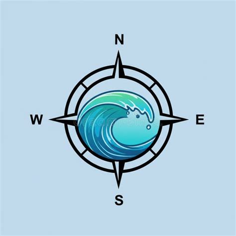 A Stylized Compass Rose With Cardinal Directions N E S W Surrounds