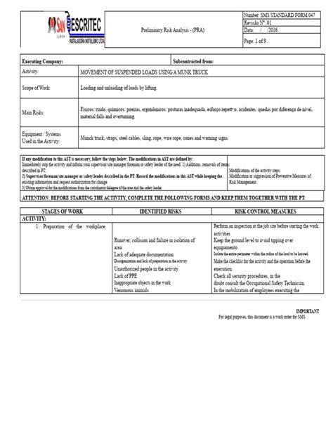 Apr Cargo Movement Escritec Pdf Personal Protective Equipment