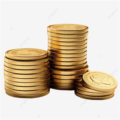 투명한 배경에 고립되어 혼자 쌓인 금화 쌓인 금화 돈 개념 재정적 부 Png 일러스트 및 이미지 에 대한 무료 다운로드 Pngtree