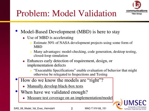 Ppt Model Validation In Model Based Development Powerpoint