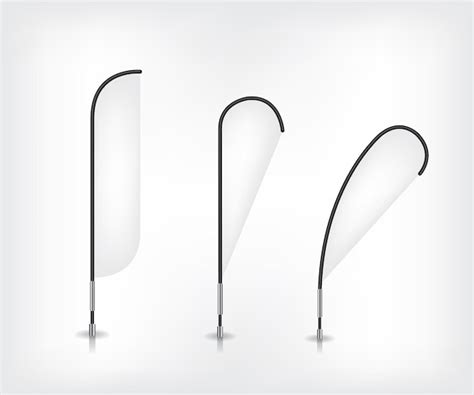 광고 프로 모션 플래그 배너 세트 프리미엄 벡터