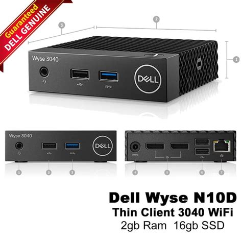 Pre Owned Wyse 3040 Thin Client Intel Atom X5 Z8350 2 Gb 16 Gb