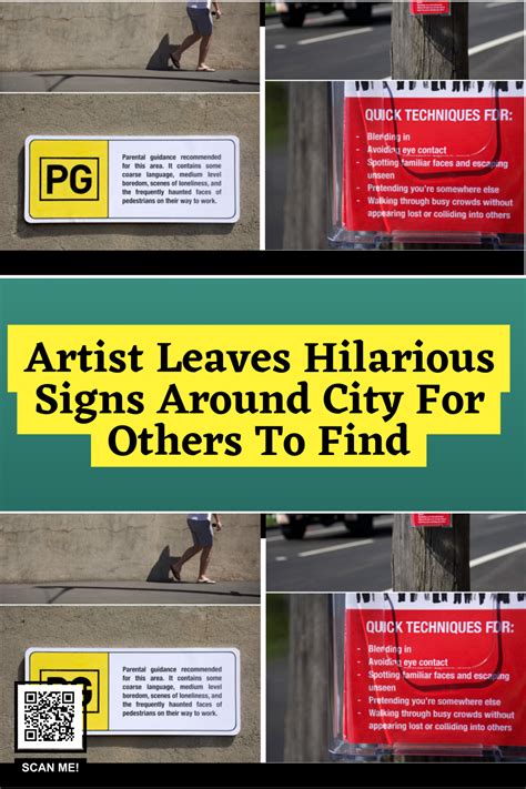 Artist Leaves Hilarious Signs Around City For Others To Find Artofit