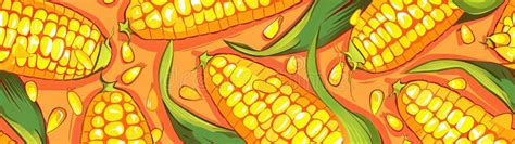 Cute Corn Background Adorable Corn Background Sweet Corn Pattern Stock