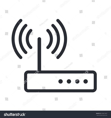 Wifi Router Outline Icon Modern Minimal Stock Vector Royalty Free 320821067 Shutterstock