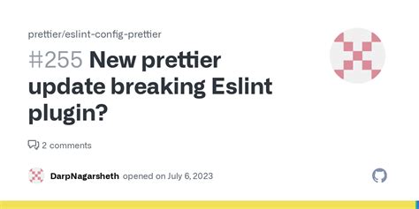 New Prettier Update Breaking Eslint Plugin · Issue 255 · Prettiereslint Config Prettier · Github