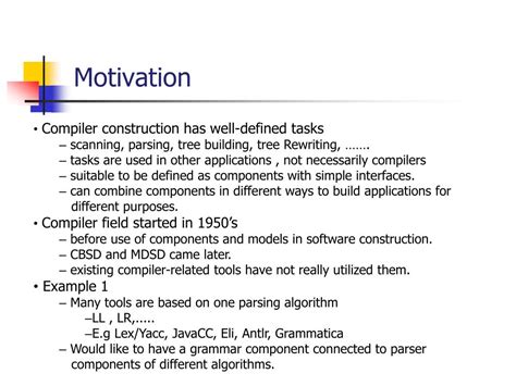 Ppt A Framework For Developing Compiler Like Components Powerpoint